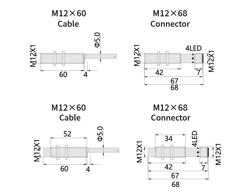 Inductive Proximity Sensor M12 AC/DC 2 Wire | Bedook