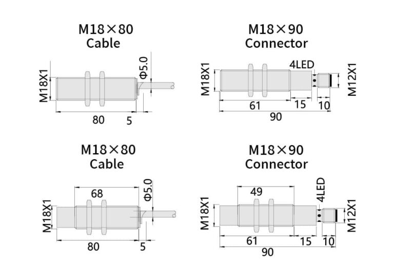 Bedook Inductive Proximity Sensor Analog M18 | Bedook