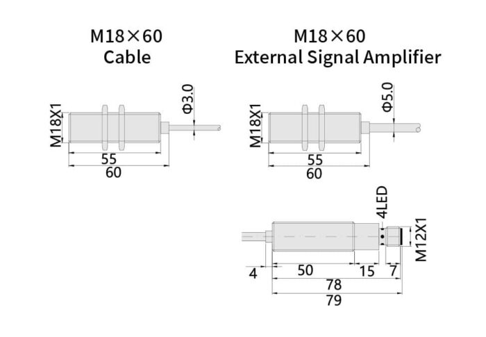Inductive Proximity Sensor High temperature M18 5mm | Bedook