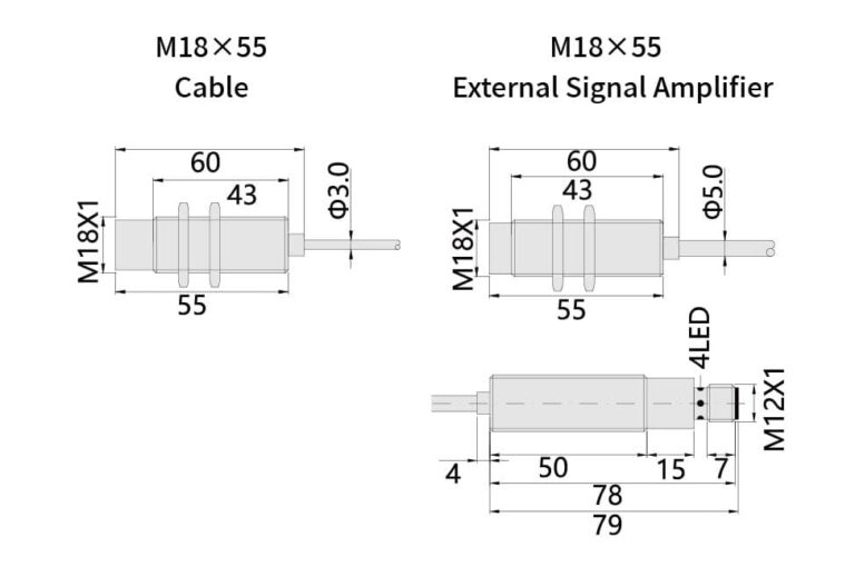 Inductive Proximity Sensor High temperature M18 8mm | Bedook