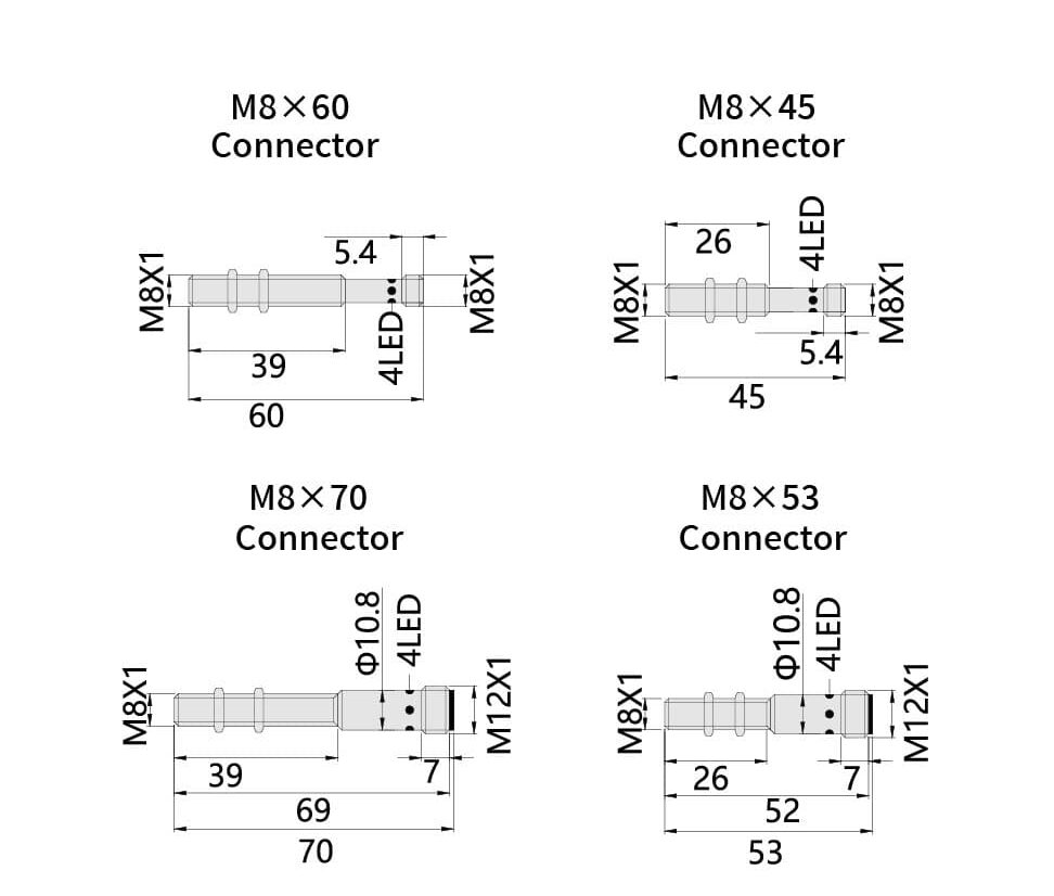 Inductive Proximity Sensor Wide Temperature M8 2mm | Bedook