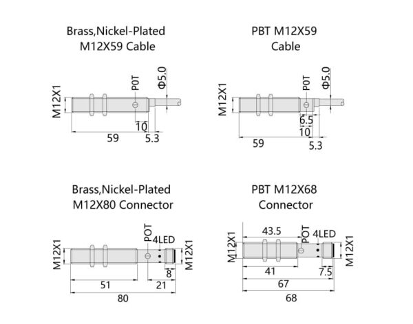 Capacitive proximity sensor M12 DC 3 Wire | Bedook®