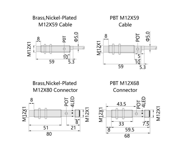Capacitive proximity sensor M12 DC 3 Wire | Bedook®